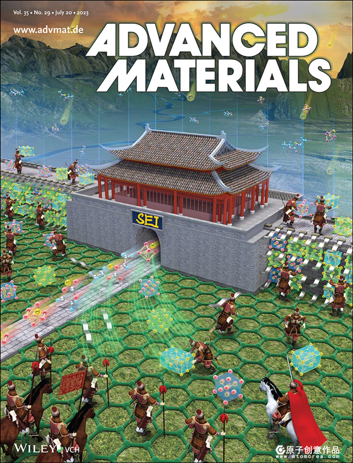 Advanced Materials封面中稿-北京理工大学 - 原子创意科研绘图-长沙原子创意信息科技有限公司